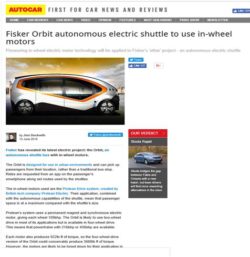 AUTOCAR Features the Fisker Orbit using ProteanDrive Technology ...